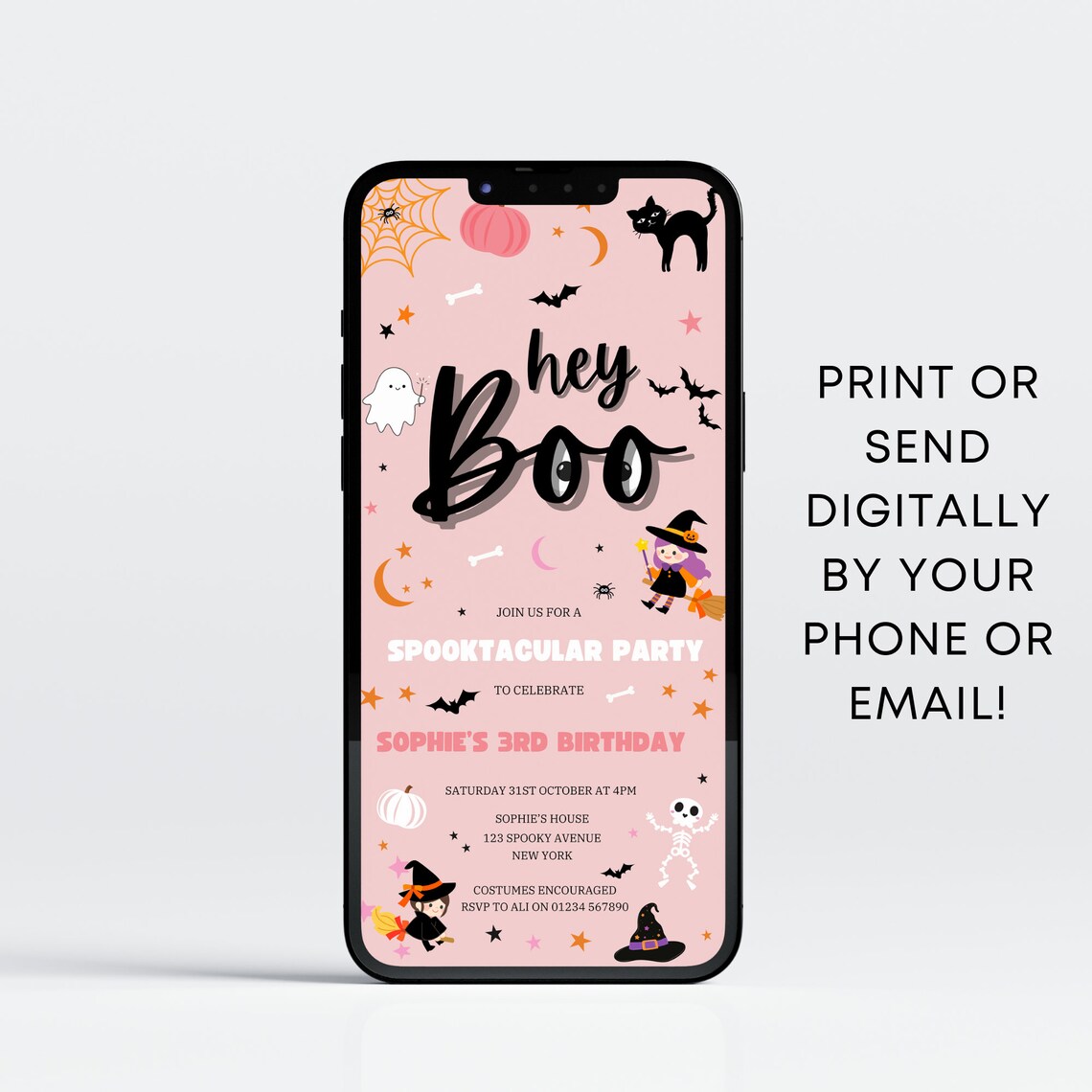 Printable Boo Bash Birthday Invitation Costume Party Halloween Party ...