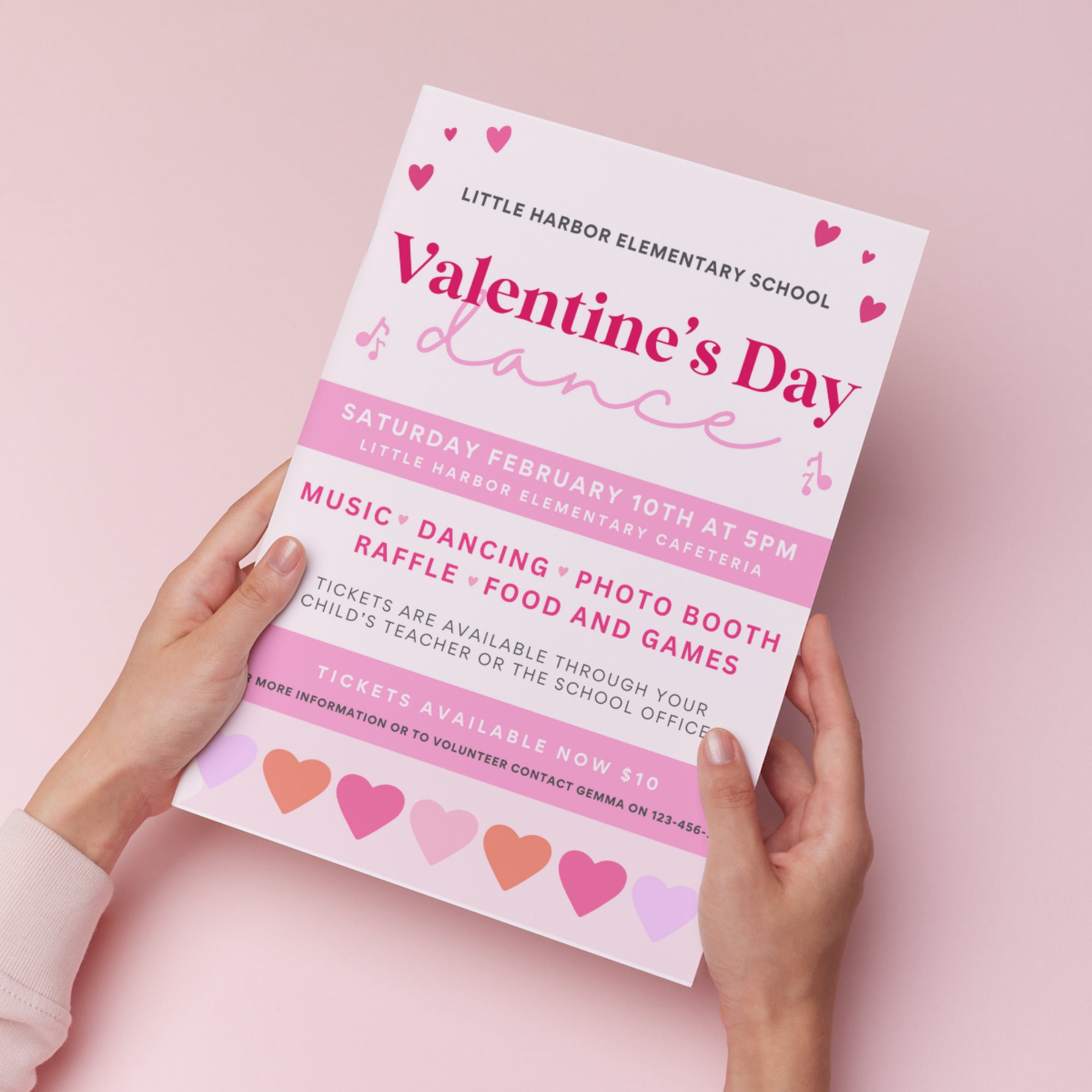 Editable School Sweetheart Dance Flyer, Instant Download, Father ...