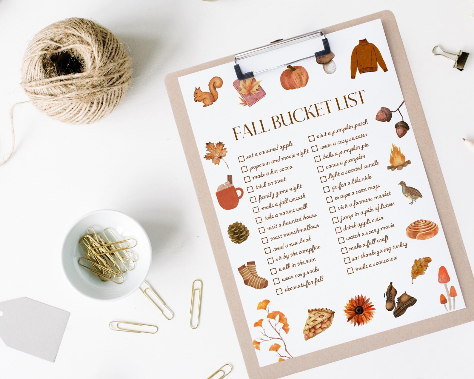 Fall Bucket List for Families, Fall Bucket List Printable, Editable ...