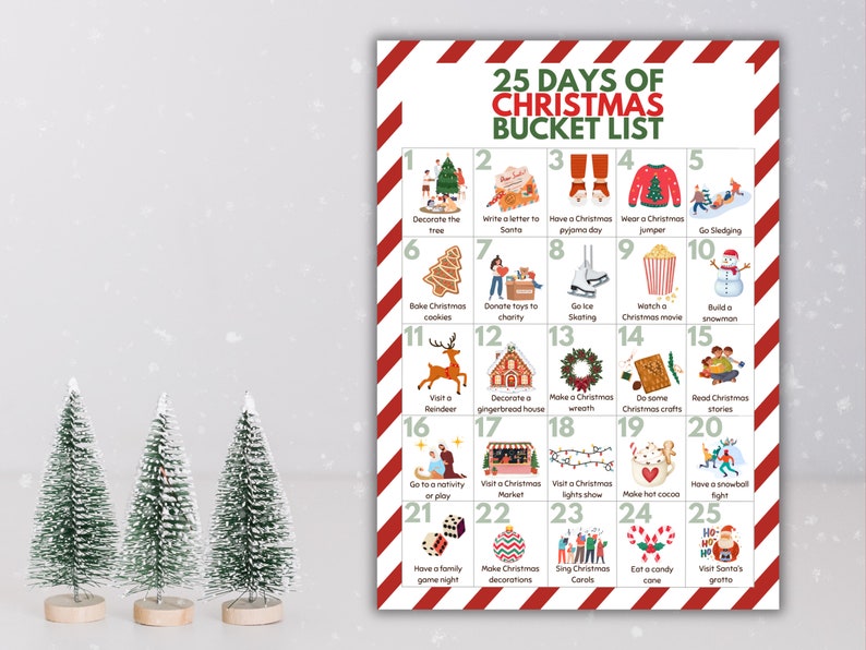 Christmas Bucket List | Christmas Checklist | Winter Bucket List ...