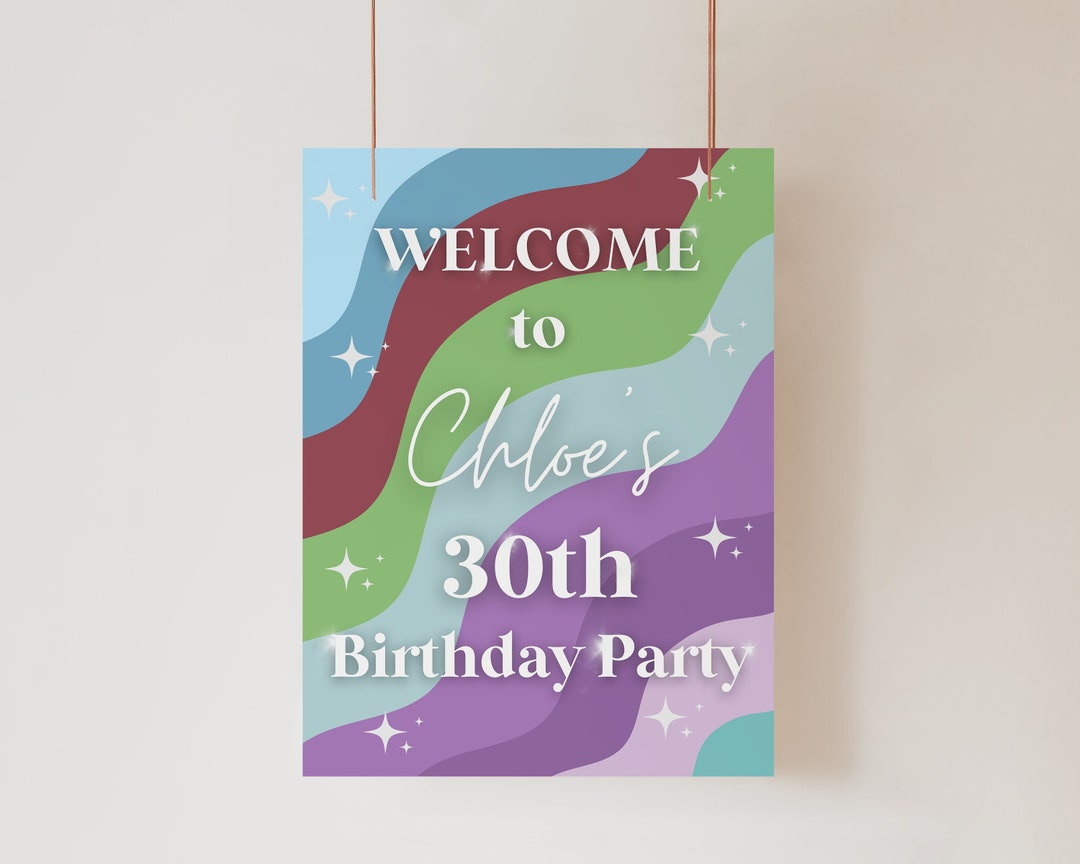 30 Flirty & Thriving Welcome Sign, 13 Going on 30 Invite, Thirty Flirty ...