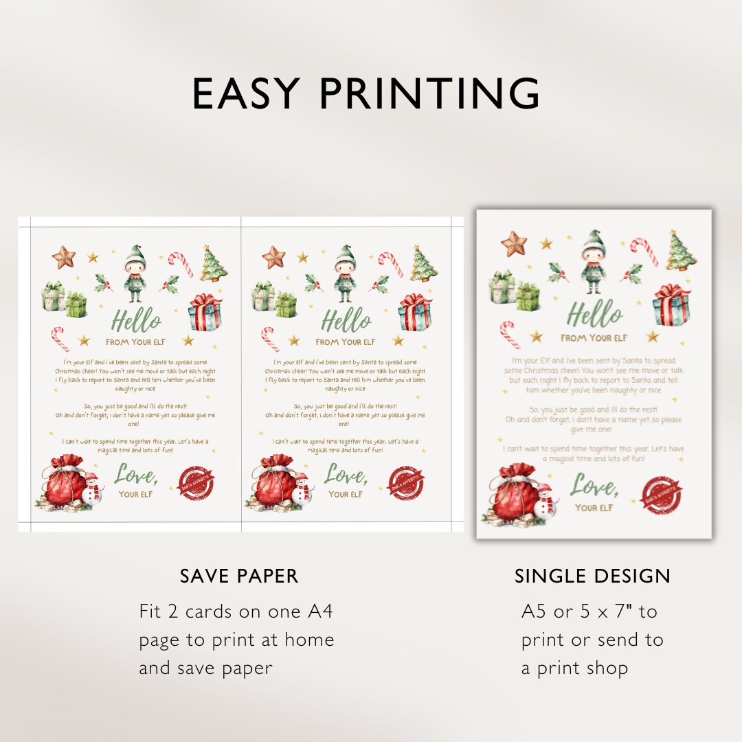 Editable Elf Arrival Letter, Christmas Elf Welcome Letter, Festive ...