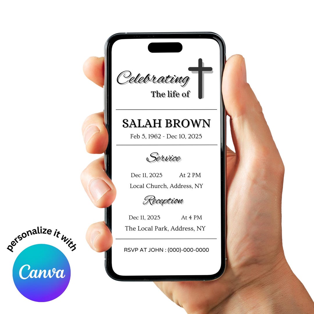 Celebrating the Life Of, Animated Invitation, Funeral Invited, Loving ...