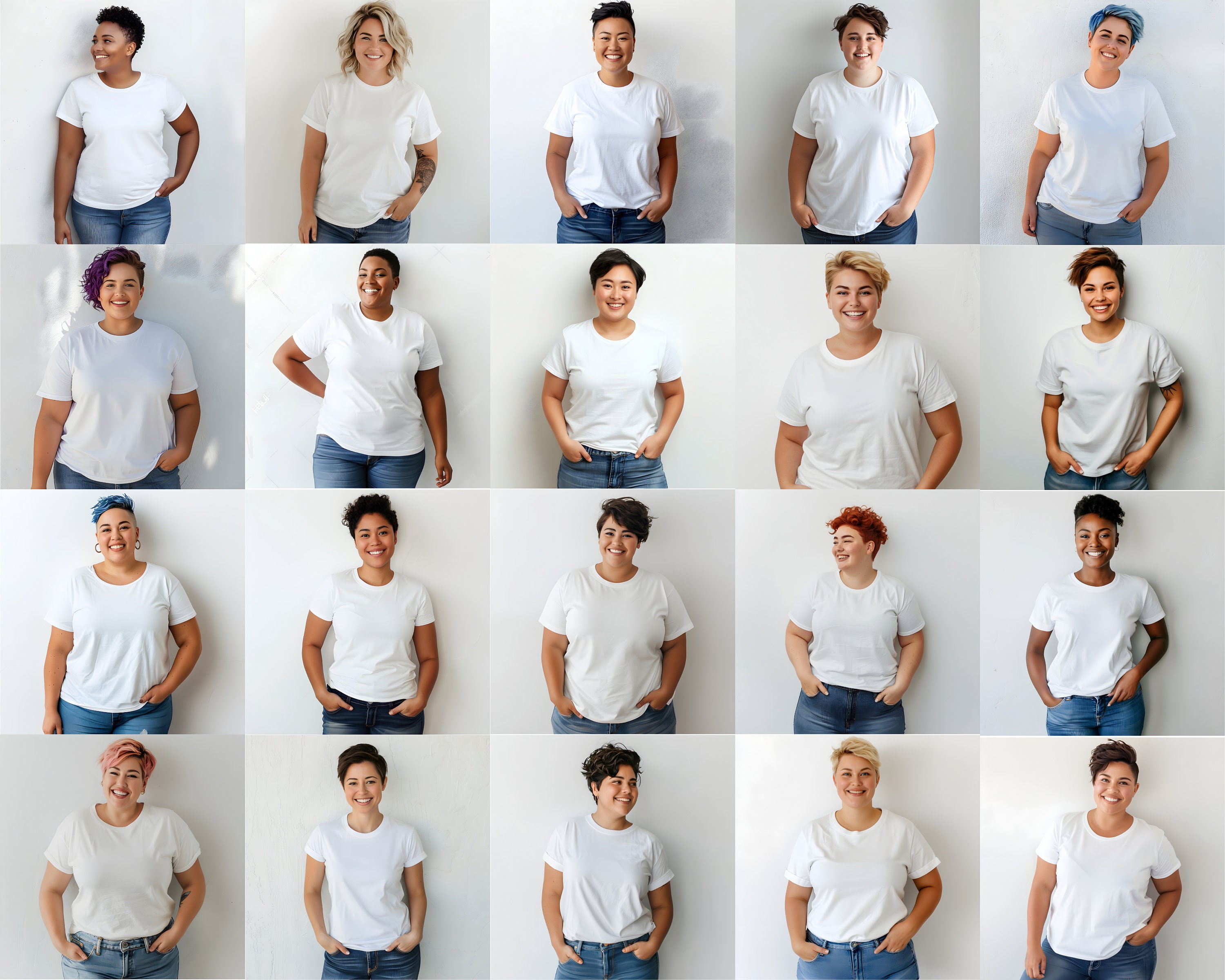 Mockup Bundle LGBTQ 40 White Bella Canvas 3001 Shirts Pride Gay Bi ...
