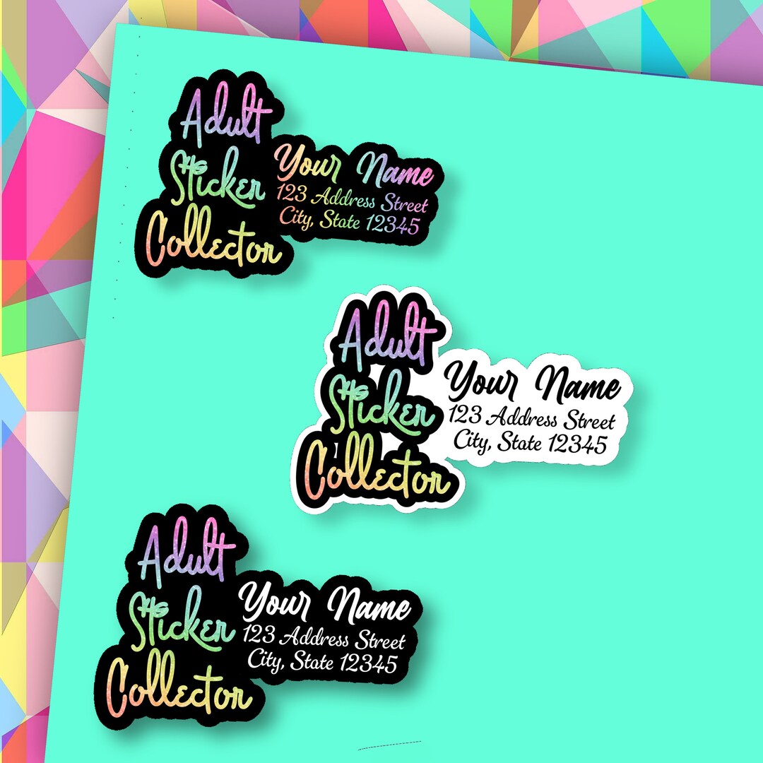 Custom Adult Sticker Collector Return Address Labels Set of - Etsy