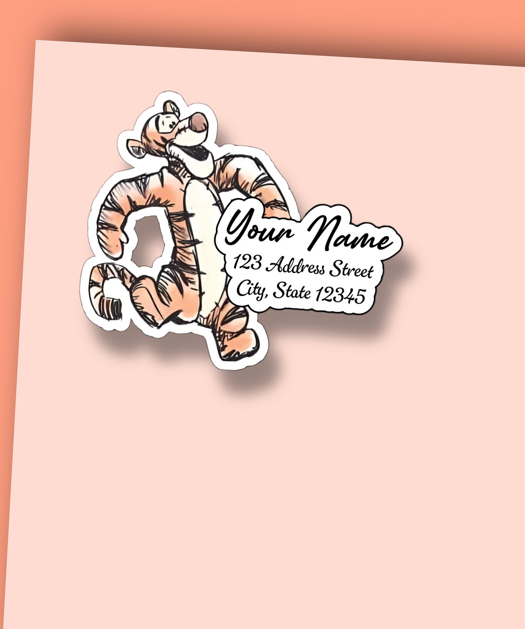 Custom Tigger Winnie the Pooh Return Address Labels Set of - Etsy