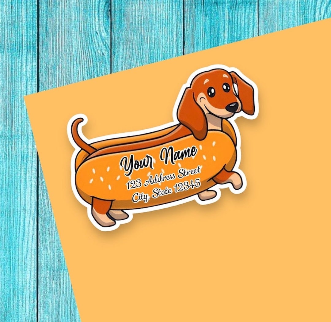 Custom Dachshund Weiner Dog Return Address Labels Set of 25 - Etsy