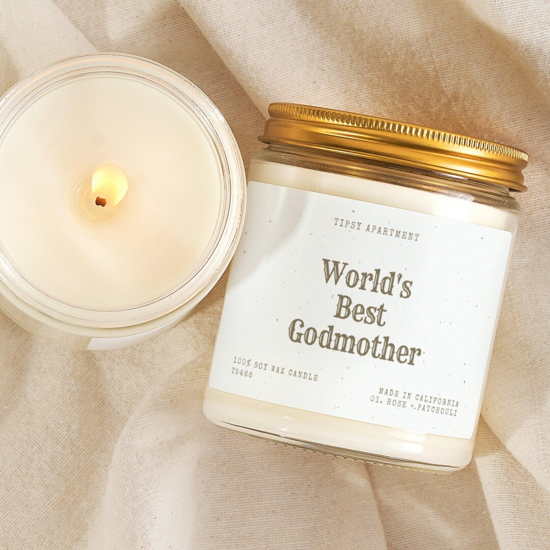 Godmother Gift Box Worlds Best Godmother Candle Family Godparent ...