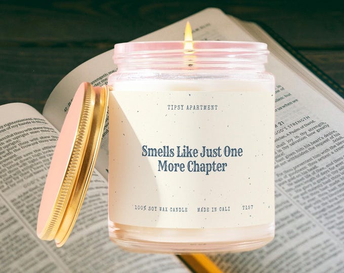 One More Chapter Candle, Gift for Avid Reader, Gift for Book Lover, Author Gift, Reading Candle ...