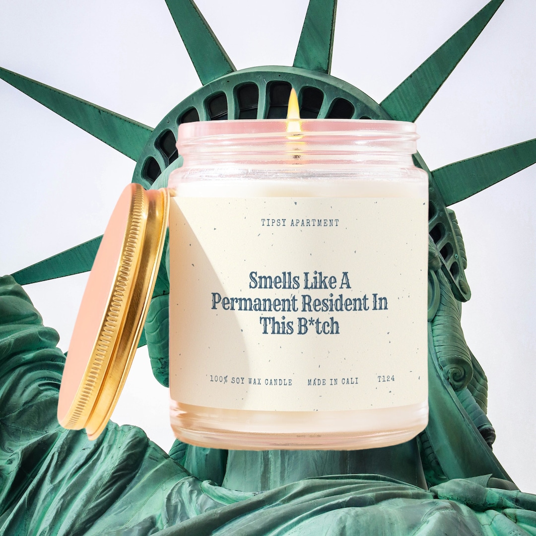 Permanent Resident Gift US Green Card Gift Funny Green Card Candle Gift ...