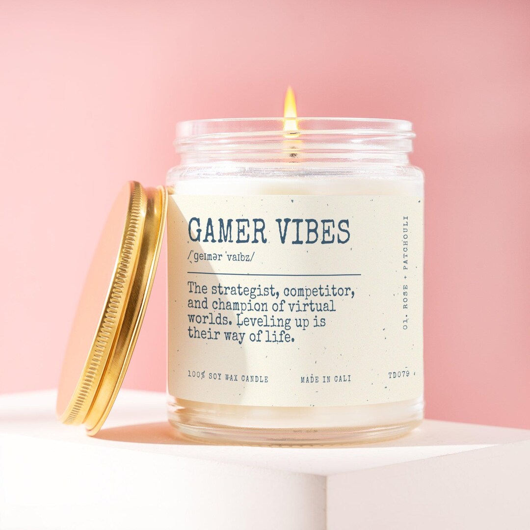 Gamer Gift Vintage Gamer Vibes Definition Candle Funny Candle for ...