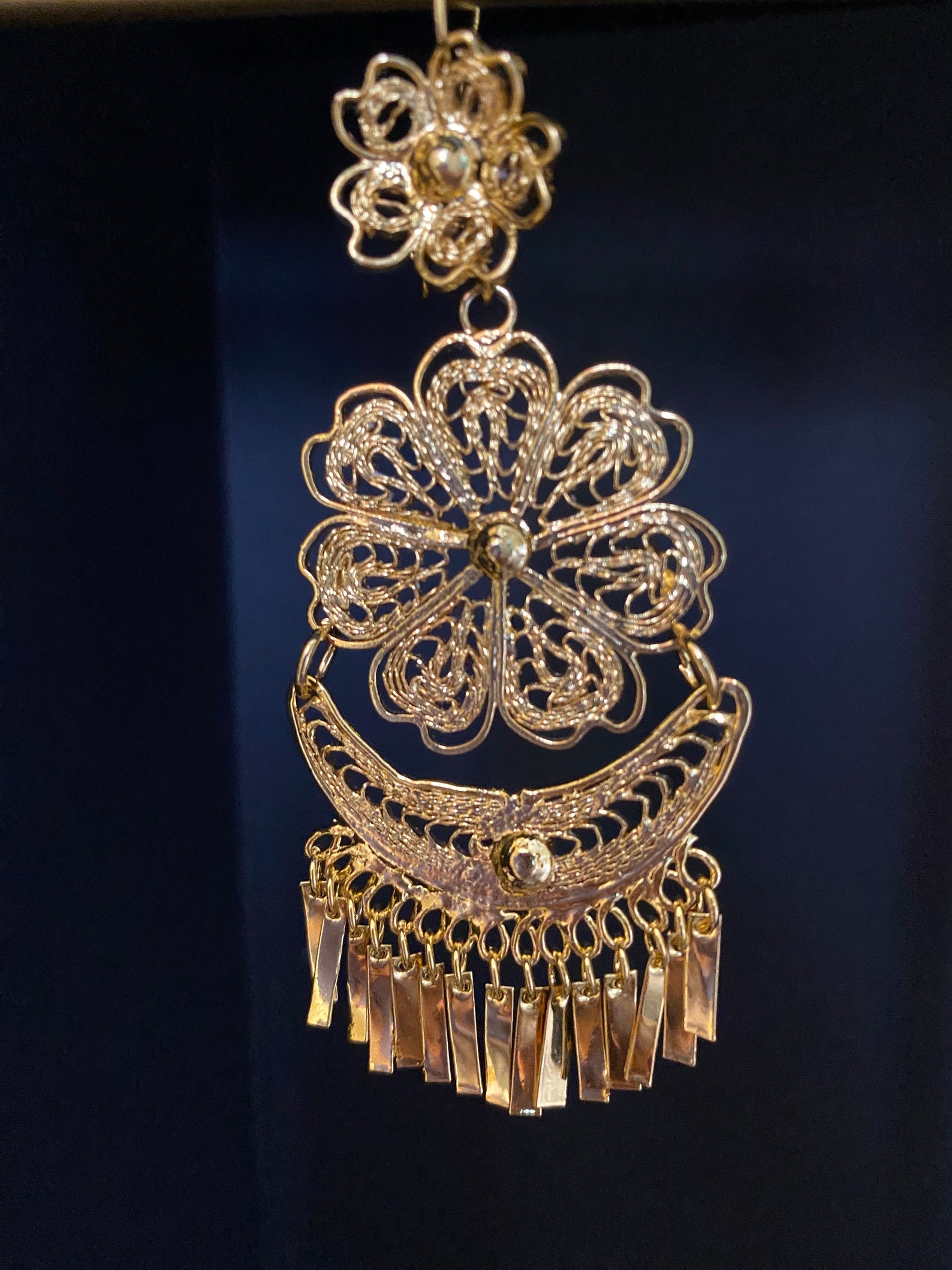 Medium. Aretes De Filigrana Mexicanos. Aretes De Chapa De Oro. Mexican ...