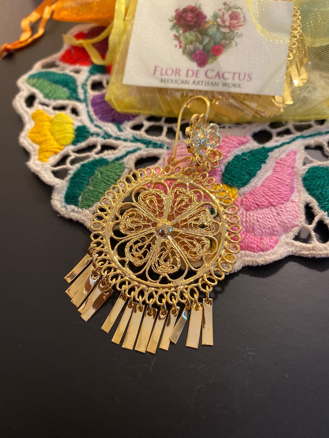 Small. Aretes De Filigrana Mexicanos. Aretes De Chapa De Oro. Mexican ...