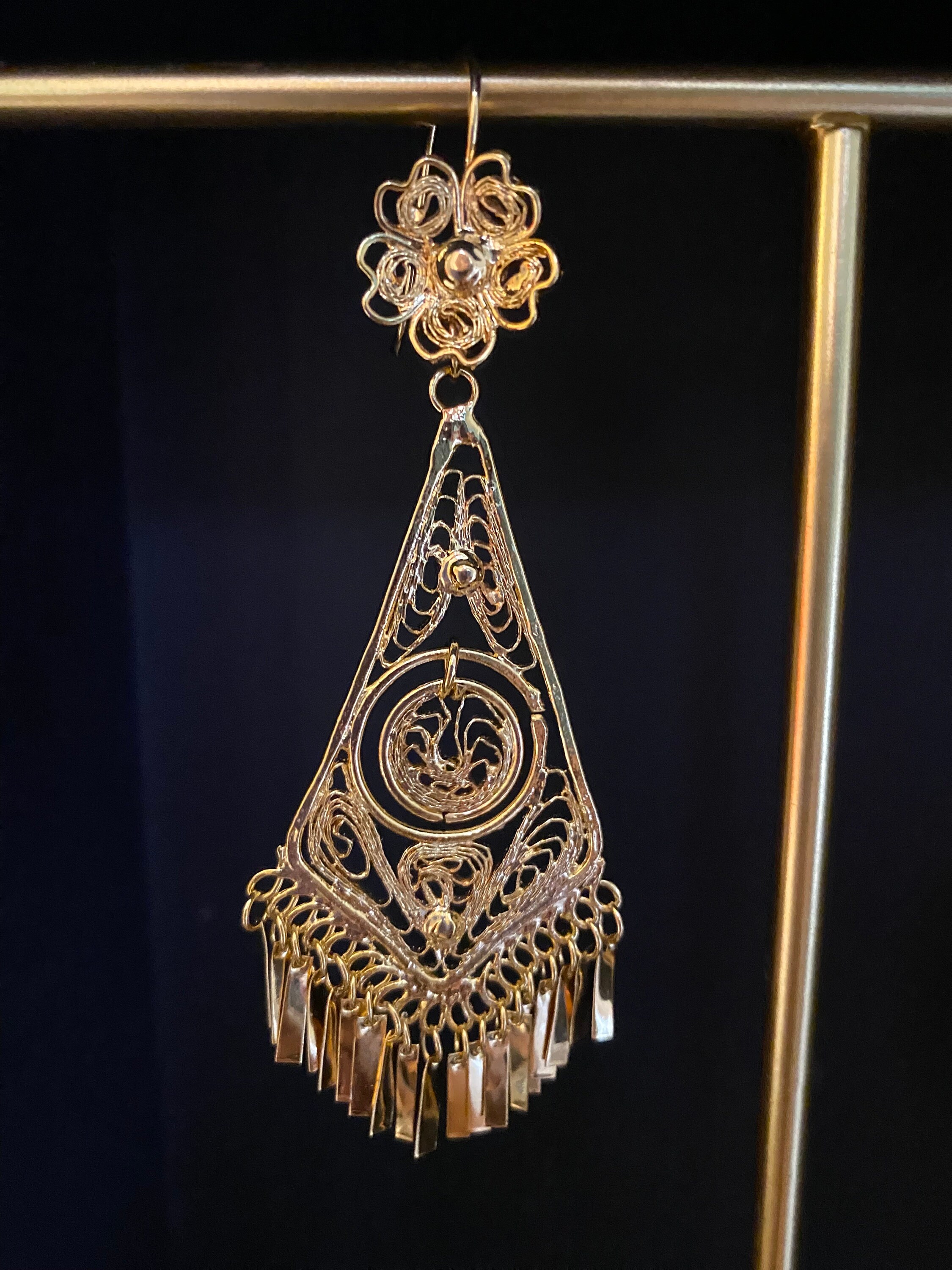 Medium. Aretes De Filigrana Mexicanos. Aretes De Chapa De Oro. Mexican ...