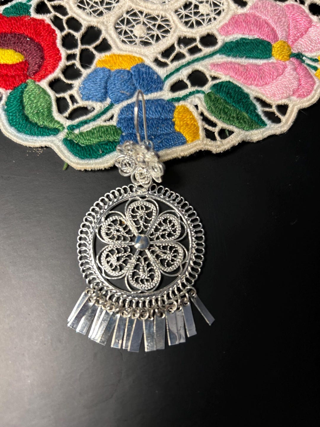 Small. Aretes De Filigrana Mexicanos. Aretes De Chapa De Plata. Mexican ...