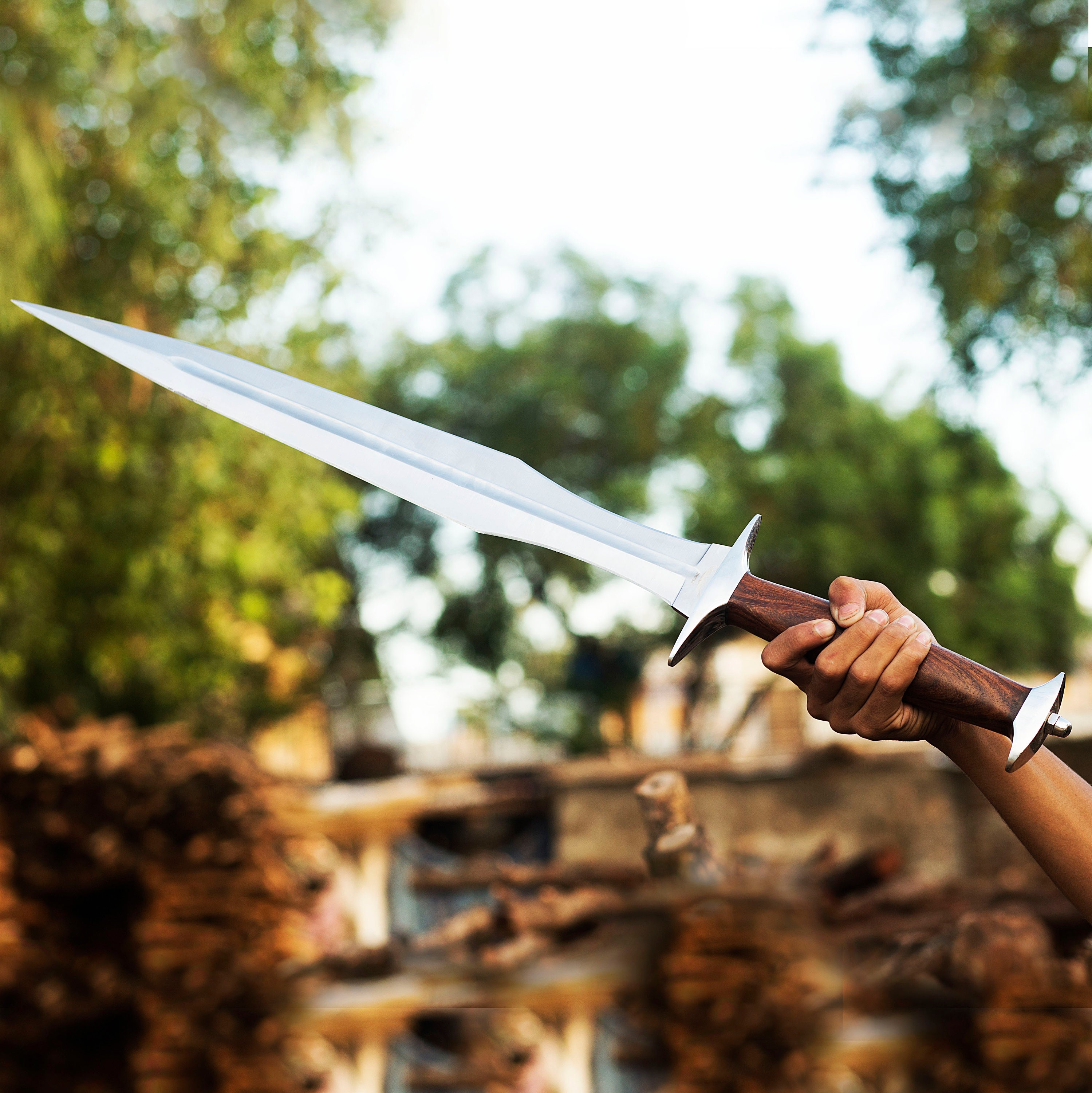 Hand Forged Medieval Double Edged Sword-battle Ready Sword Handmade ...