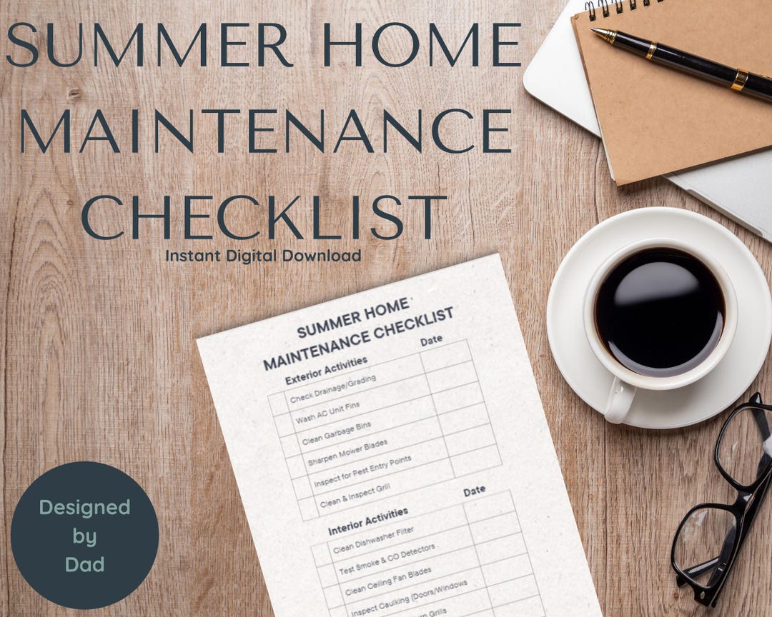 Summer Home Maintenance Checklist, Essential House Care Tasks, Summer ...