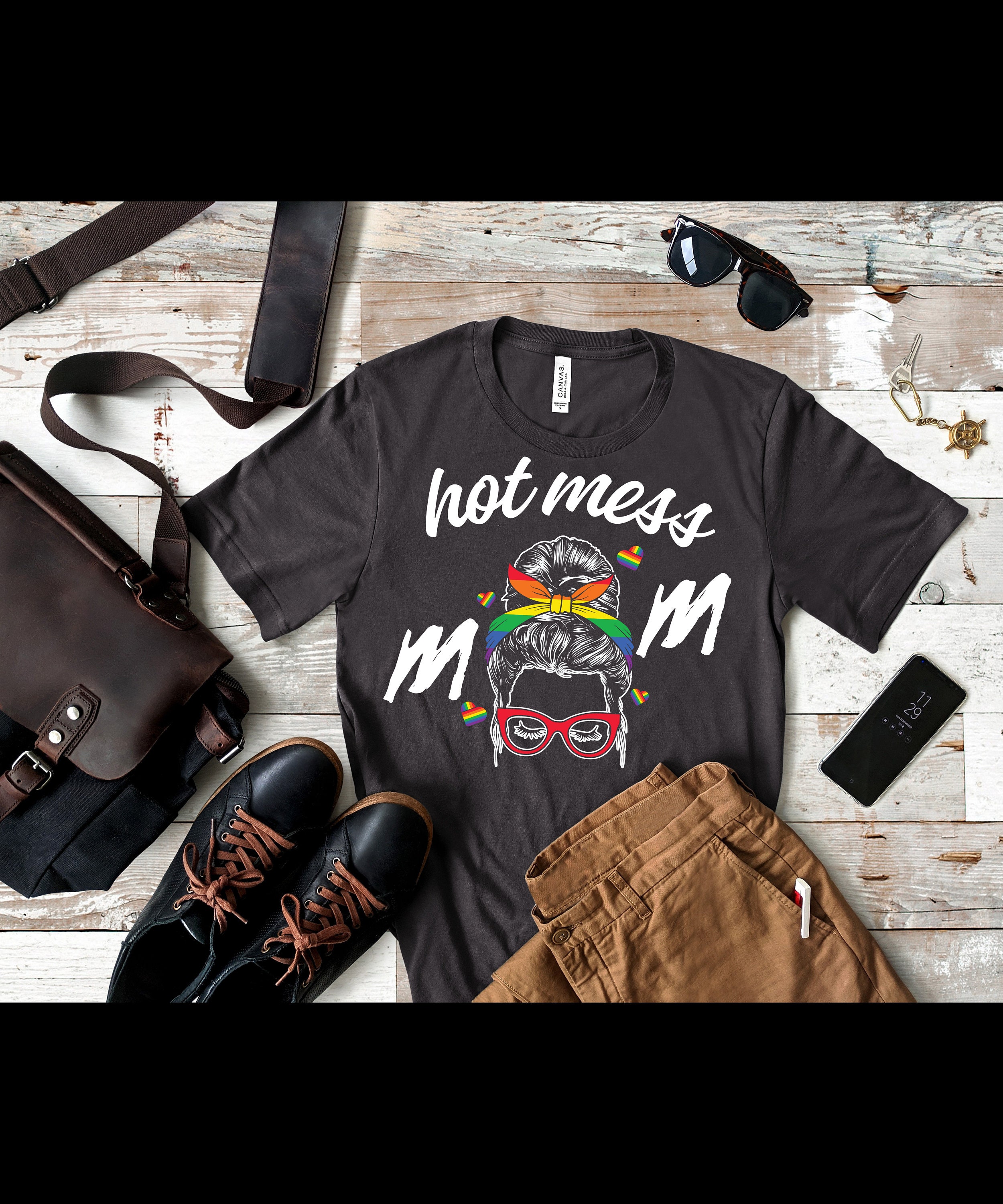 Hot Mess Mom Messy Bun Png Sublimation Design Download, Mother's Day ...