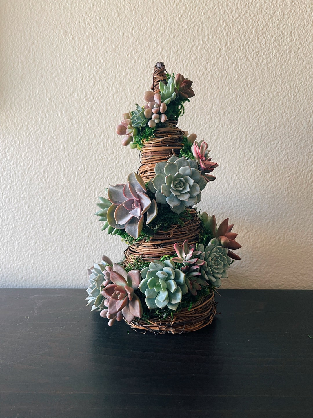 Favorite 12 Inch Floral Succulent Tree Arrangement - Etsy