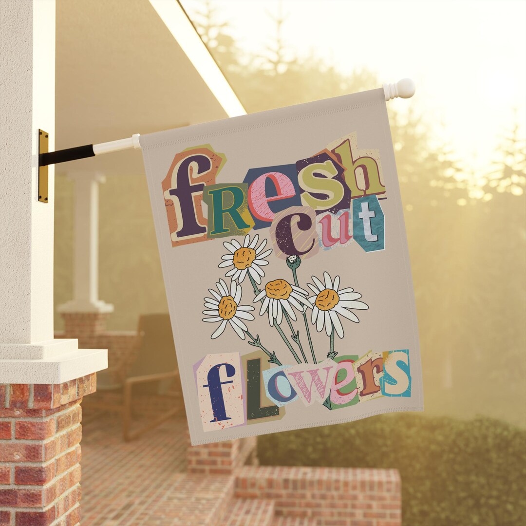 Farm Fresh Flowers Flag: Backyard Garden Banner - Etsy