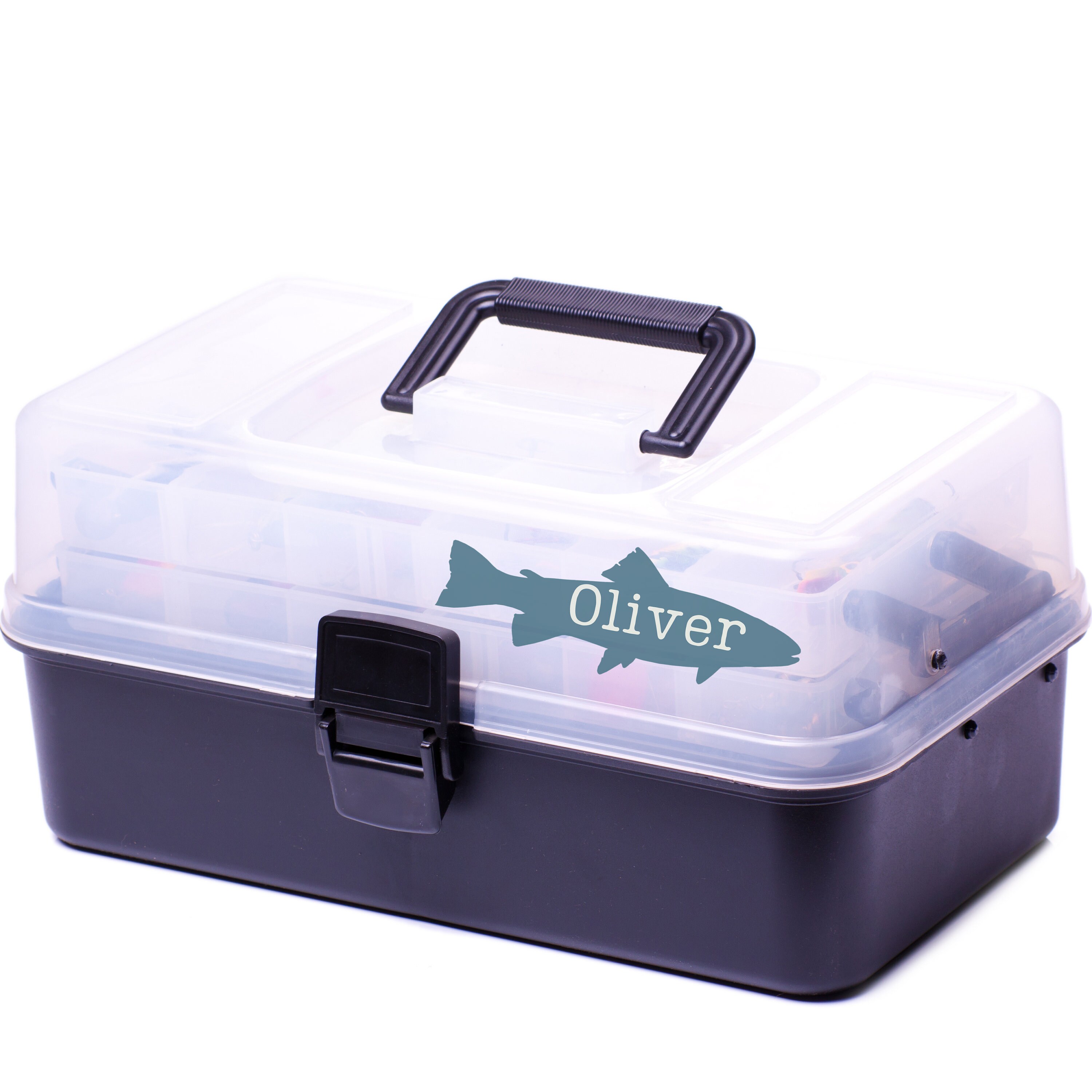 Custom Name Fishing Decal, 4x 6 Personalized Tackle Box Sticker Kiss ...