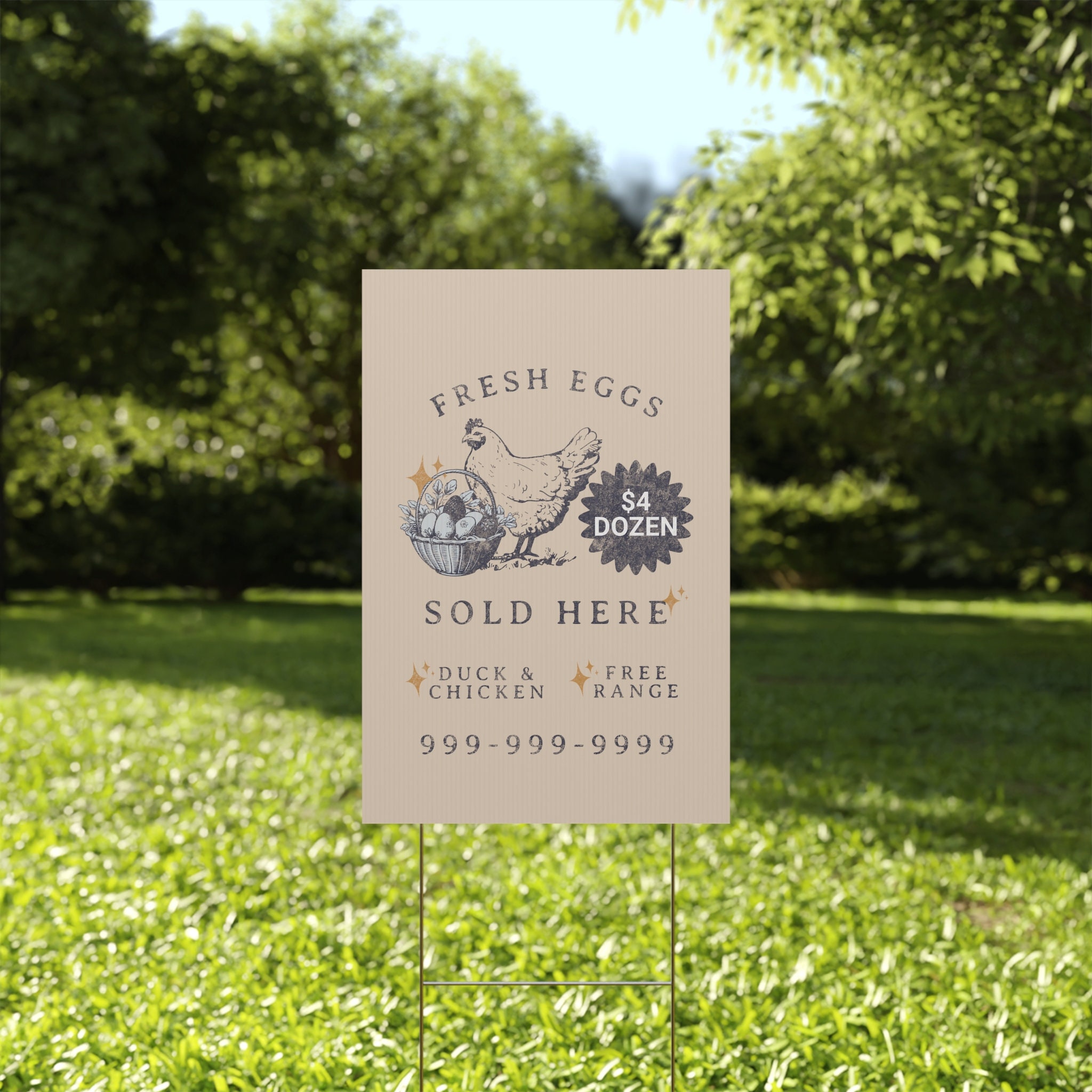 Custom Egg Stand Sign Eggs for Sale Yard Sign for Farm Stand Business ...