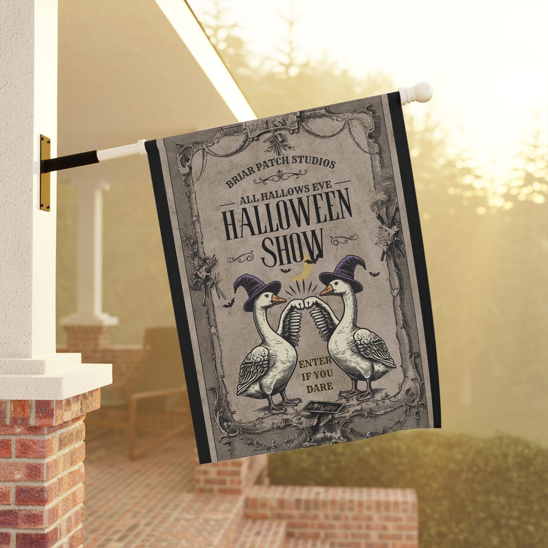Stay Spooky Halloween Show Flag: Whimsigoth Goose Porch Decor - Etsy