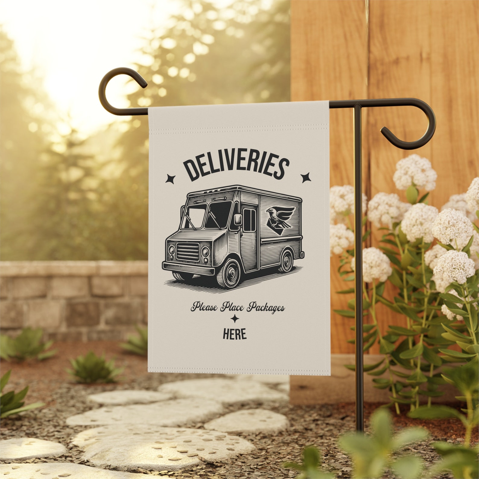 Packages Here Garden Banner: Delivery Driver Instruction Sign - Etsy
