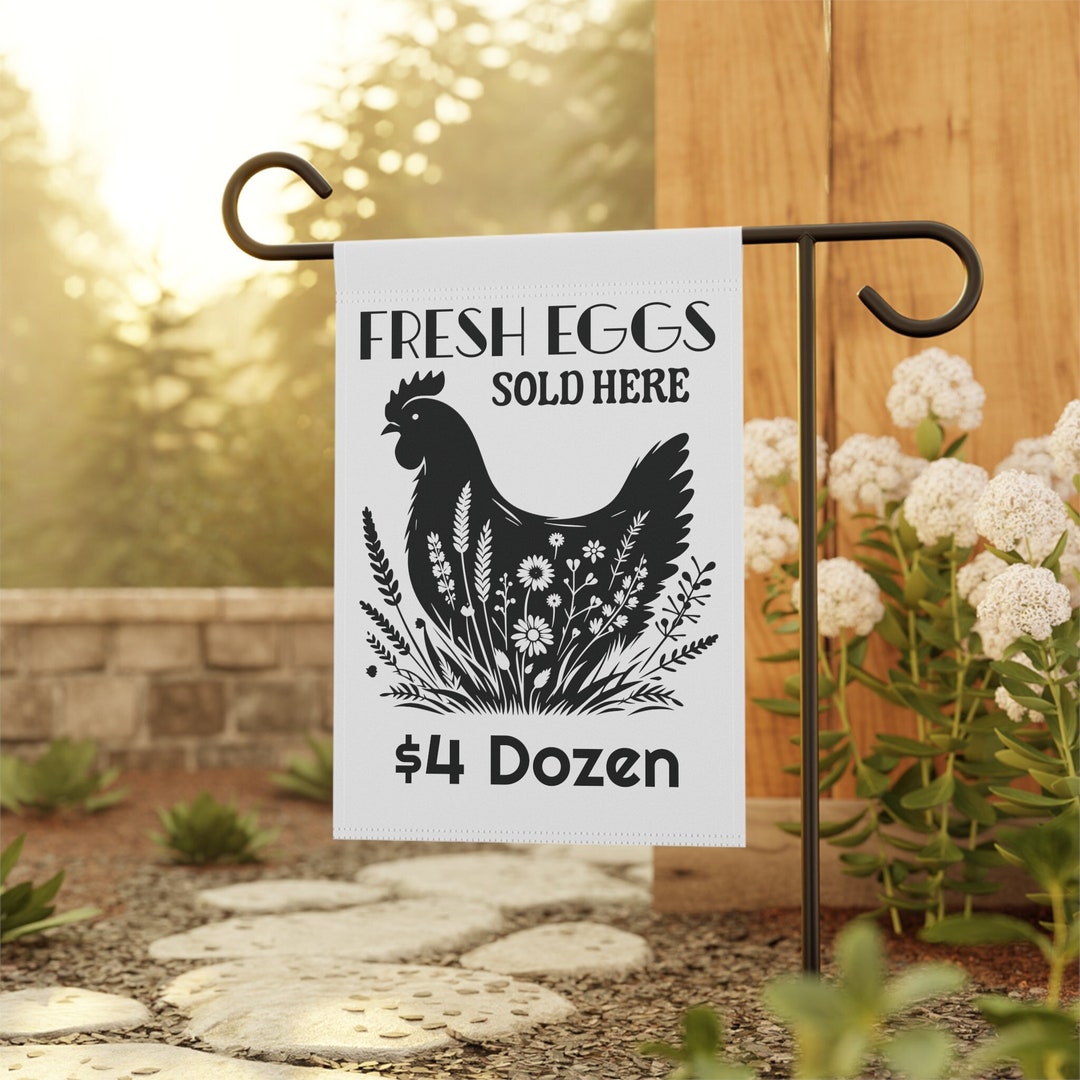 Custom Egg Stand Sign Fresh Local Eggs Sold Here Sign Farm Stand Flag ...