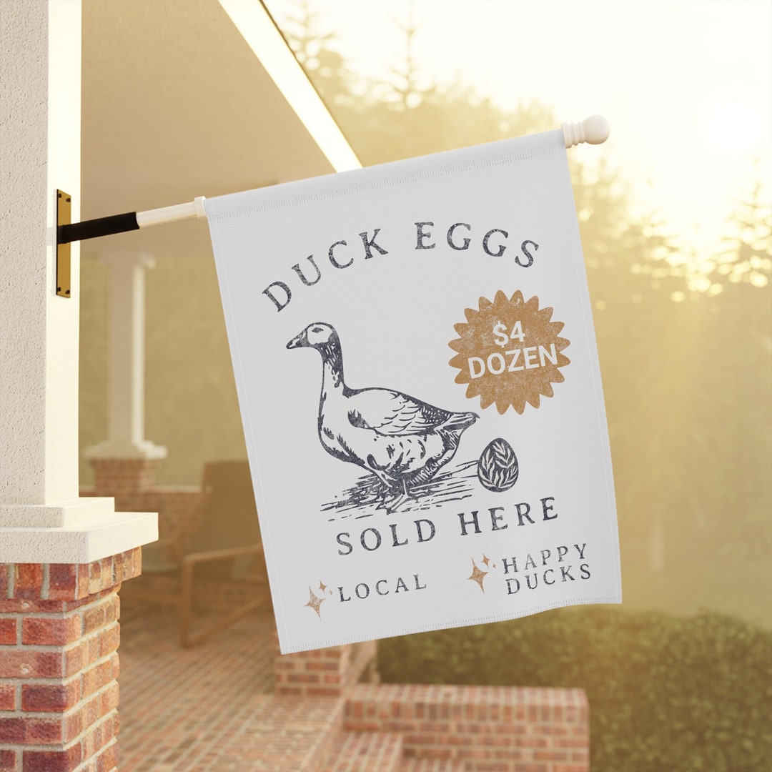 Customized Duck Egg Stand Sign, Fresh Local Eggs Sold Here Sign ...