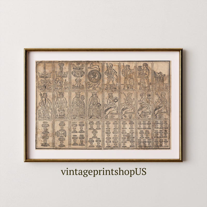 Antique Playing Card Prints - Etsy UK