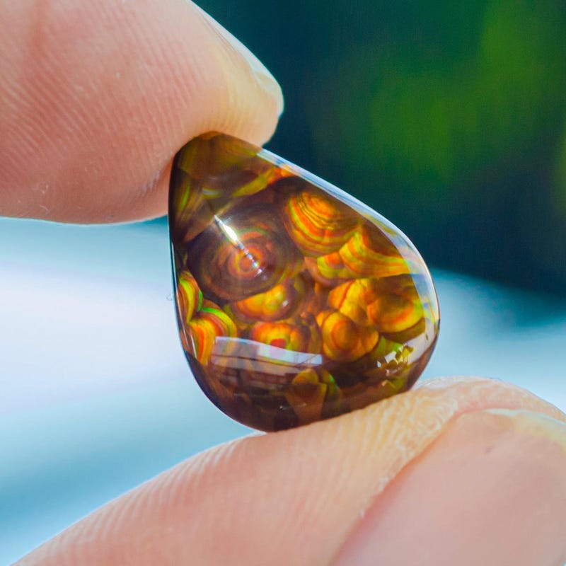 Fire Agate Green and Brown - Etsy