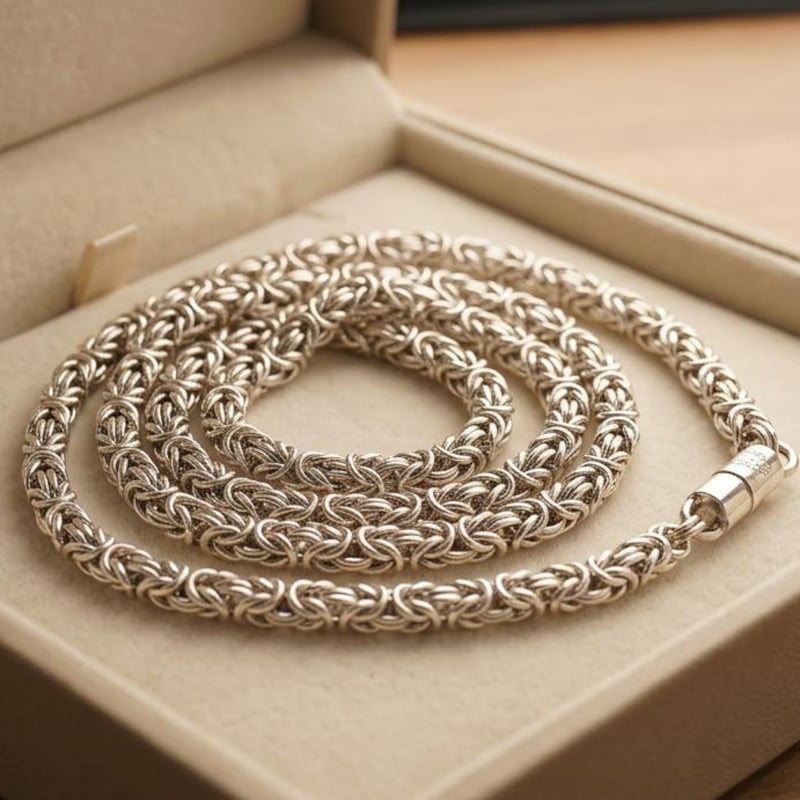 Silver Chain 65cm - Etsy
