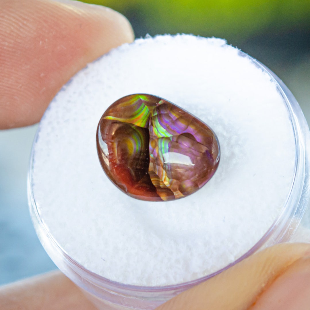 Fire Agate Purple, Fire Agate Cab, Natural Fire Agate, Healing Fire ...