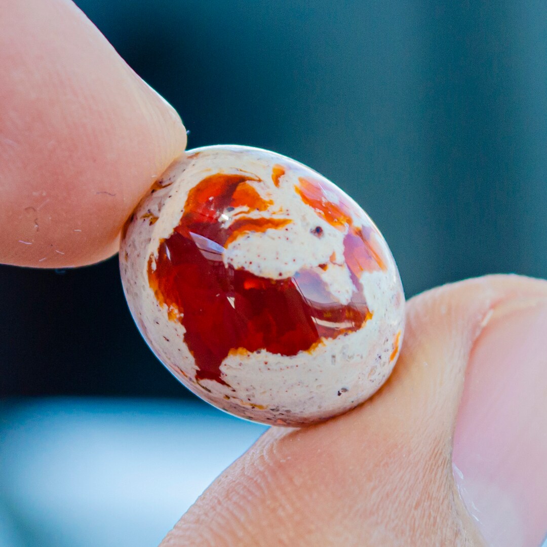 Intense Red Mexican Fire Opal, Matrix Opal for Rings, Boulder Opal for ...