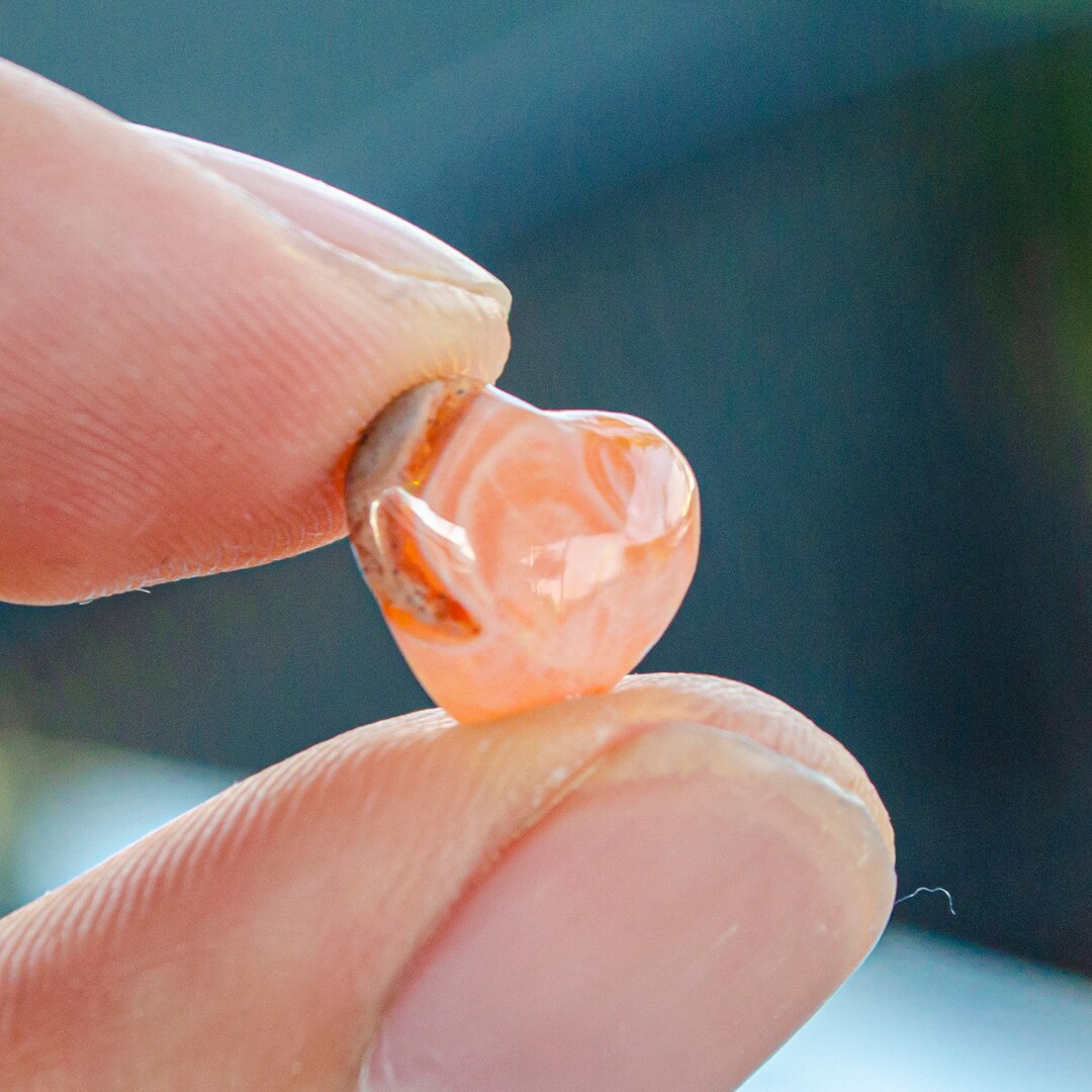 Heart-shaped Matrix Opal - Cantera Fire Opal for Fine Jewelry, Artistic ...
