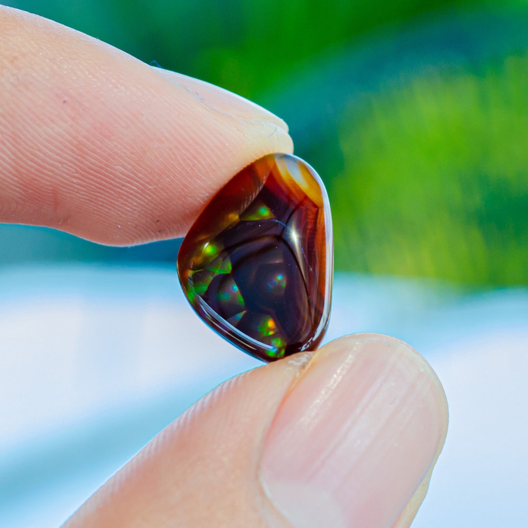 Exotic Natural Red Fire Agate – Unique Gemstone for Rings, Macramé ...