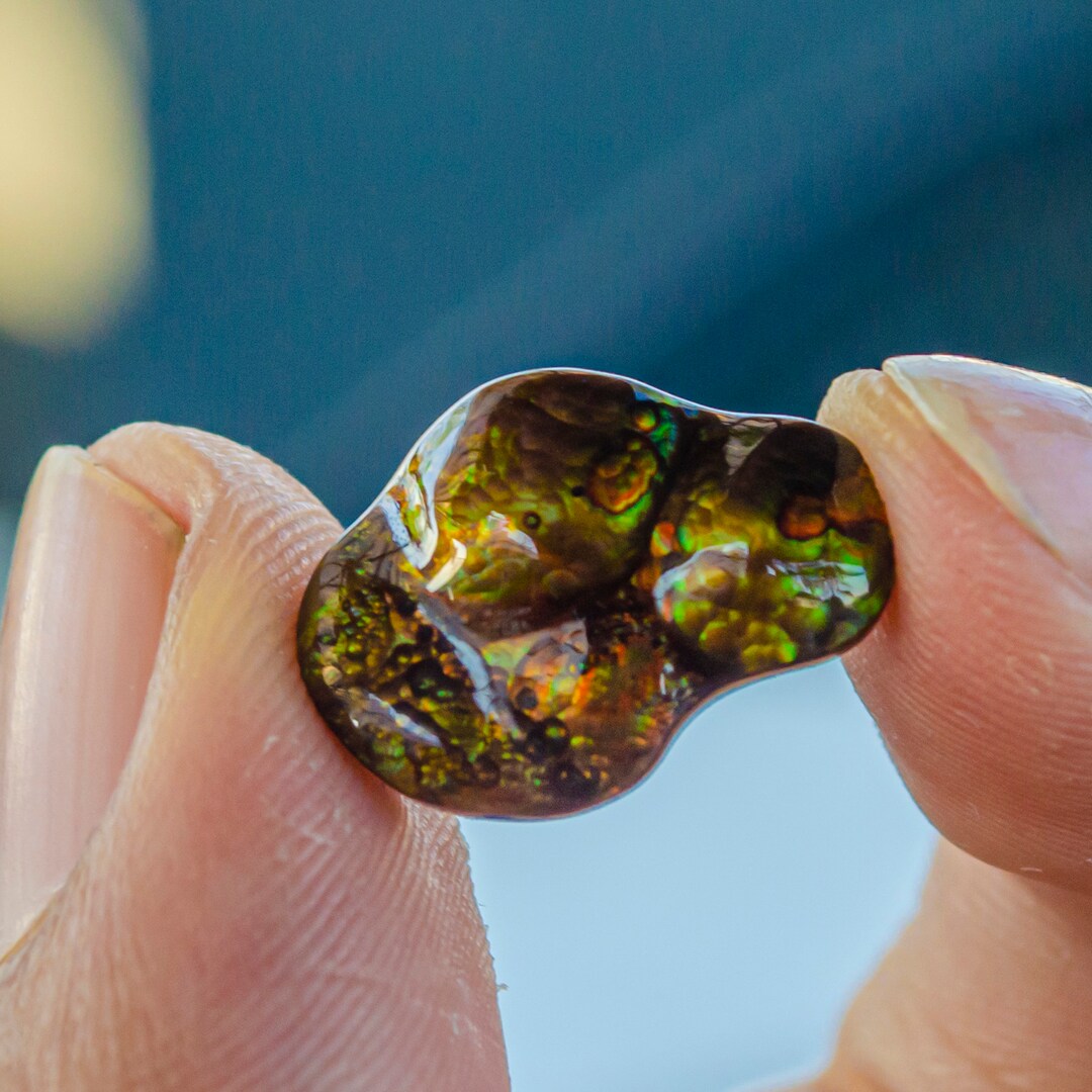 Mexican Imperial Green Fire Agate – Freeform Rainbow Cabochon – Ideal ...