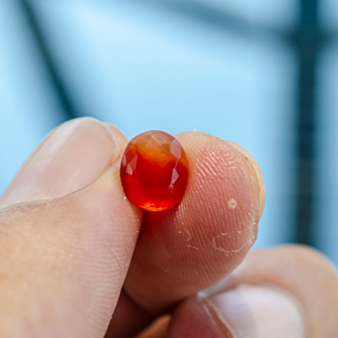 Mexican Fire Opal Cherry - Oval Opal Loose Faceted for Jewelry, Healing ...
