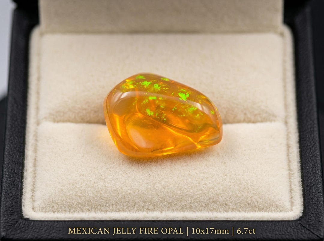 Mexican Jelly Fire Opal 16x12mm 6.5ct Free Form Cabochon – Natural ...