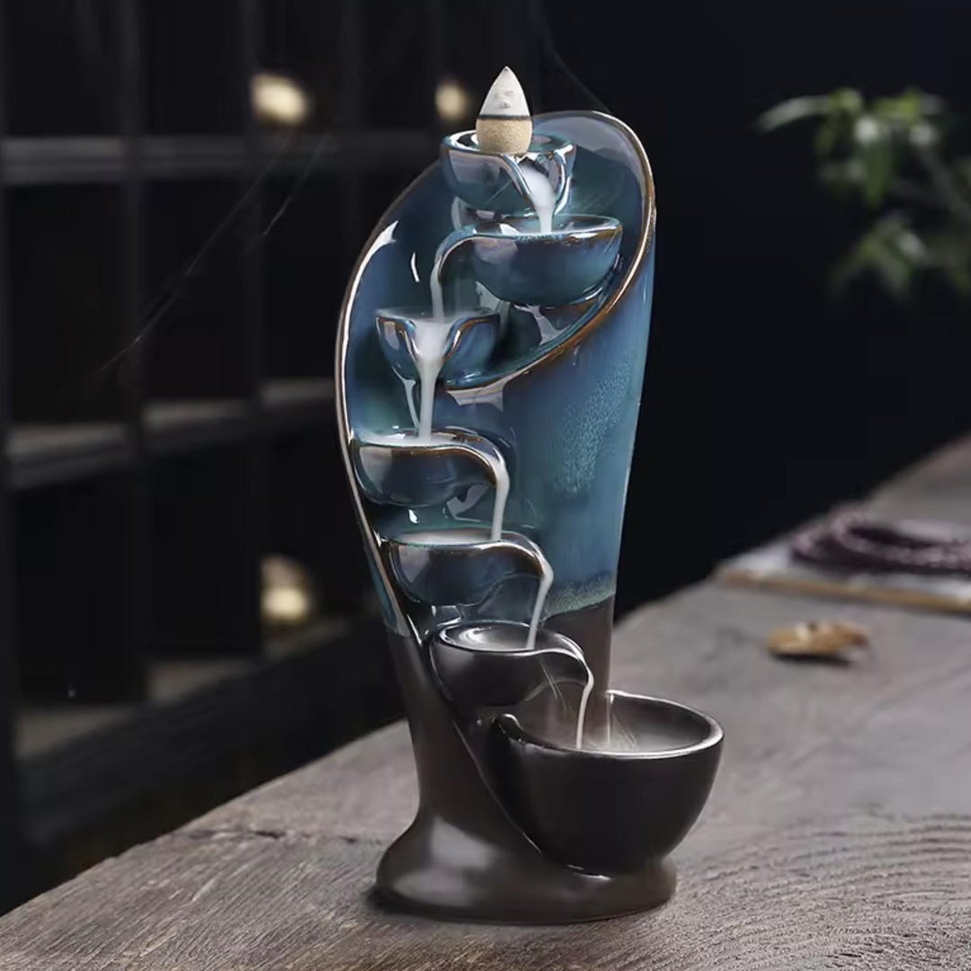 Cascade Torch Ceramic Backflow Cone Incense Burner - Etsy