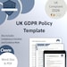 GDPR Privacy Policy Template for UK, Editable Microsoft Word and Canva ...
