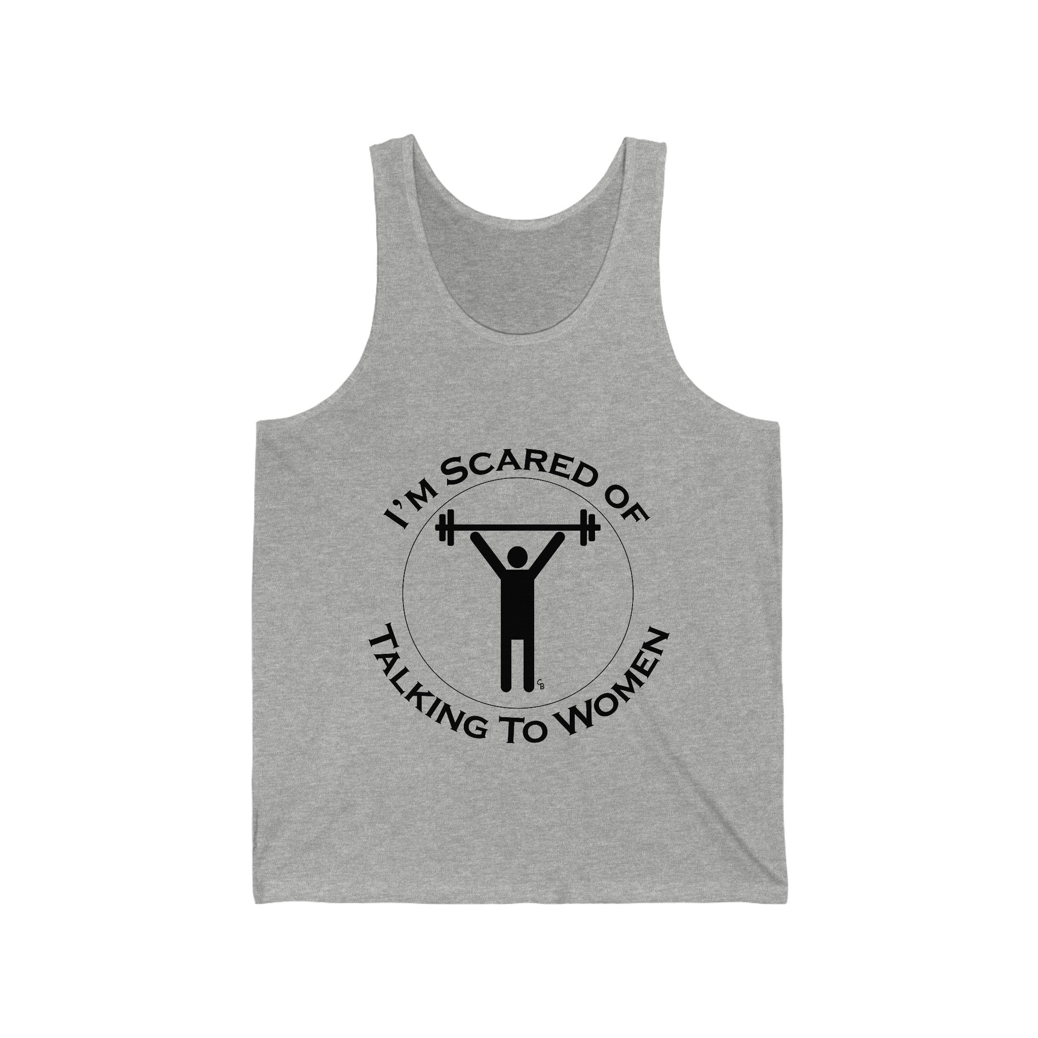 Gym Workout Tank Top Funny I'm Scared of Talking to Women Meme - Etsy