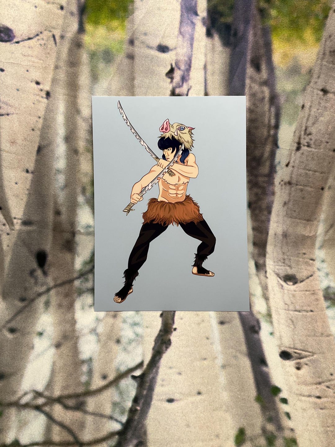 Inosuke Hashibira 5x7 Art Print Demon Slayer Trans Headcanon - Etsy