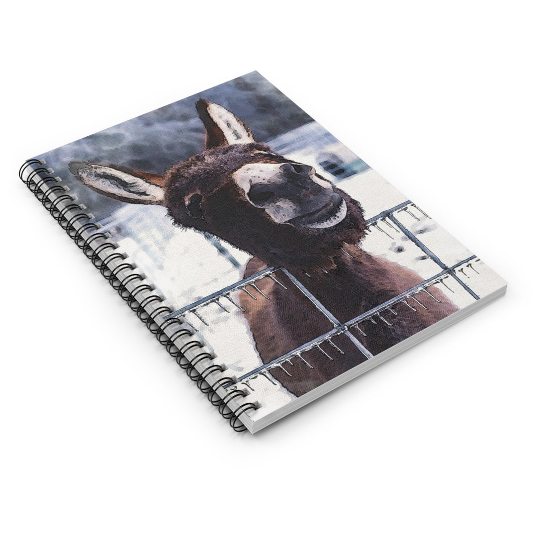 Donkey Spiral Notebook Ruled Line 5.98x7.99 - Etsy
