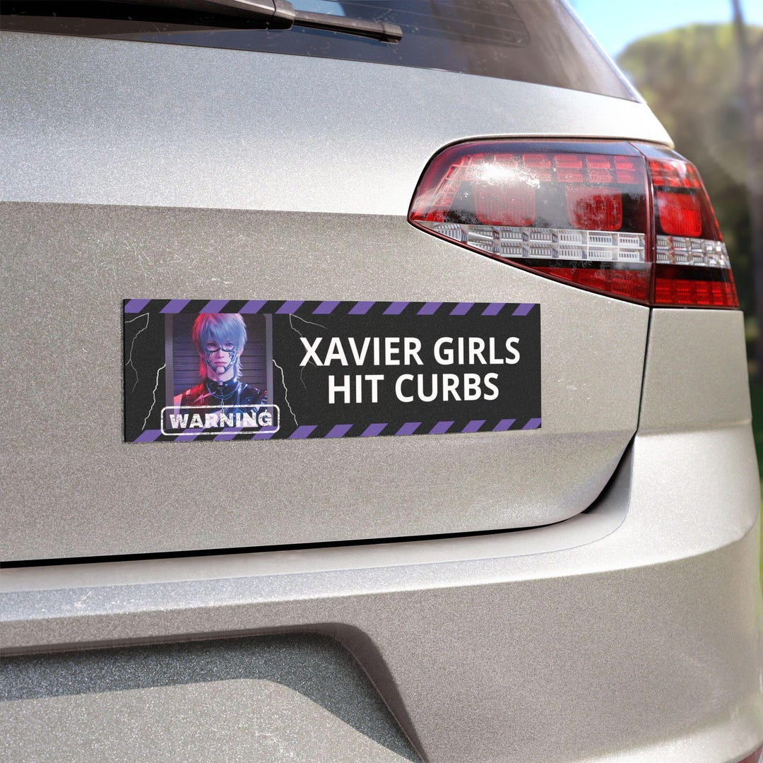 Xavier Love and Deepspace Car Magnet , Xavier Car Decor, Xavier Bumper ...