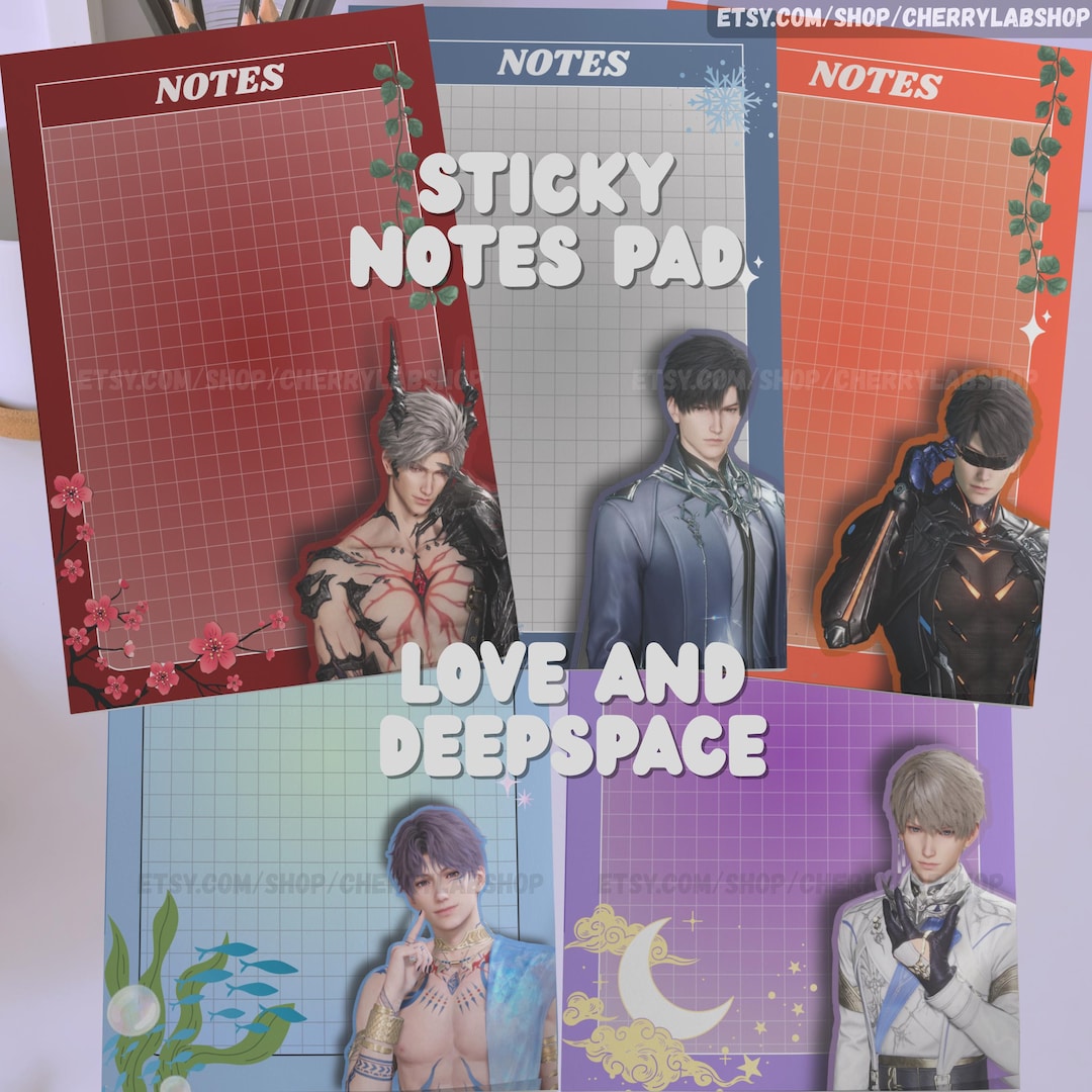 Sylus Love and Deepspace Sticky Notes, Sylus Notepad,stationery,cute ...