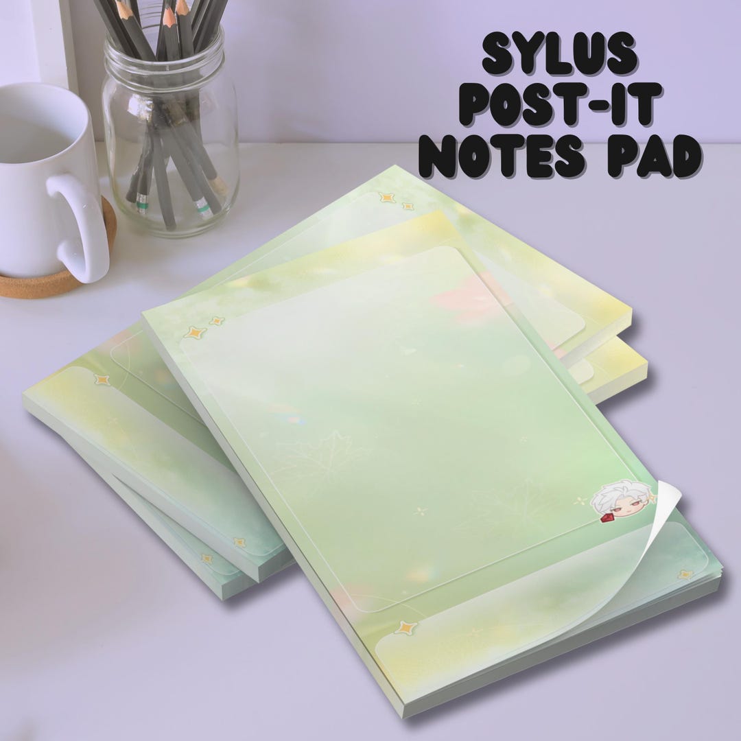 Sylus Love and Deepspace Post-it Notes, Cute Lads Kitten Notepad ...