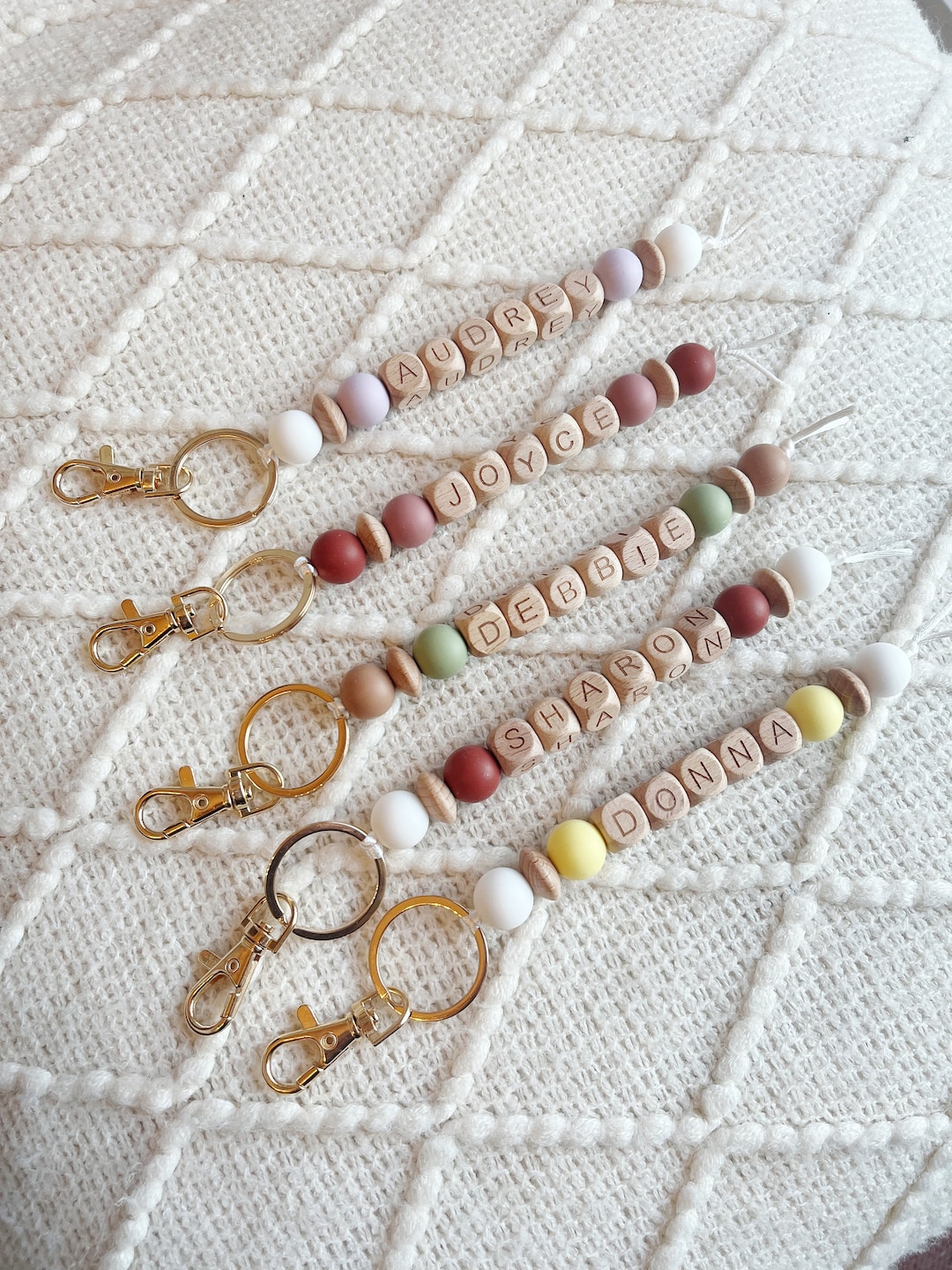 Personalized Name Keychain | Custom Diaper Bag Tag | Baby Shower Gift ...