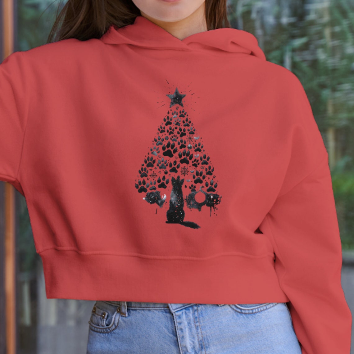Paw Print Christmas Tree SVG: Dog Lover Holiday Design (digital ...